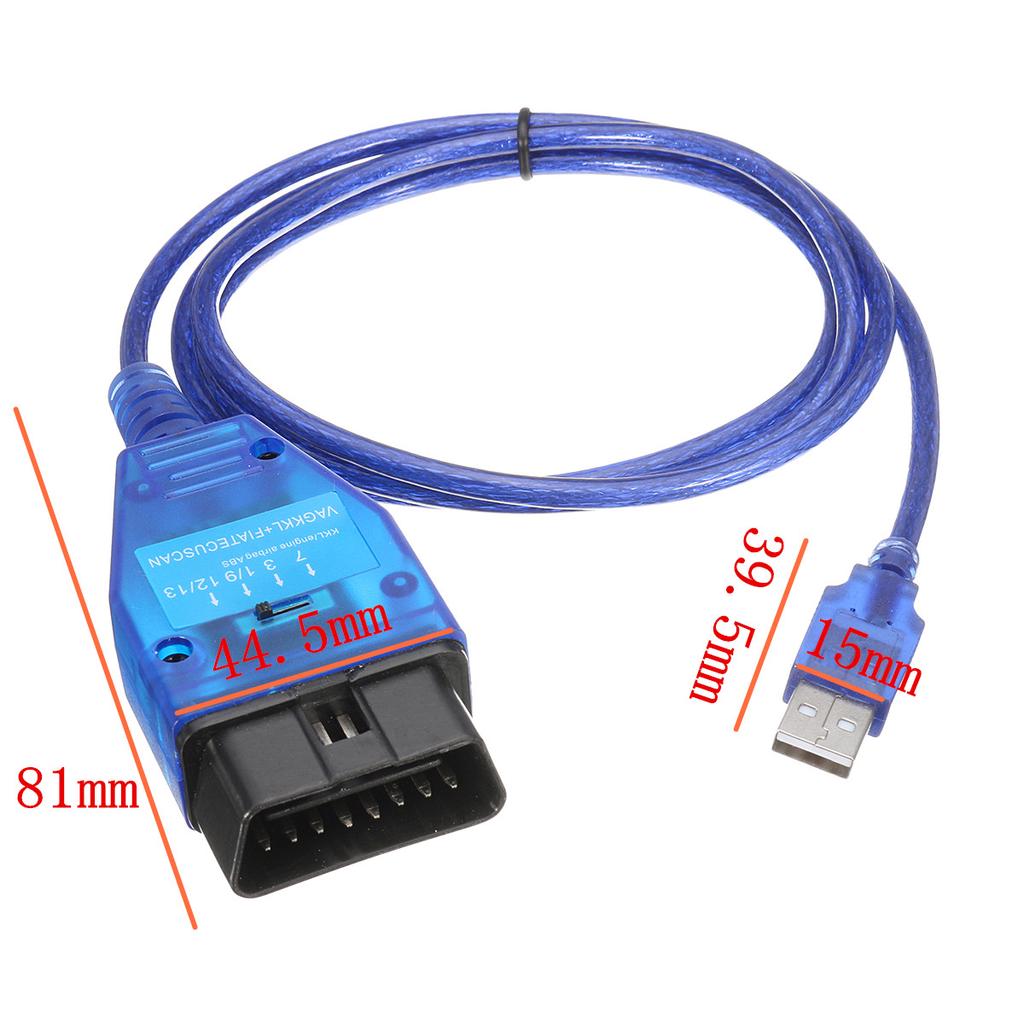 Buy 3 Piece High Quality VAG KKL OBD2 USB Cable FTDI FT232 Chip 3 Pin ...