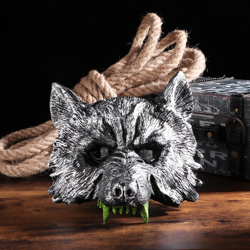 Buy NUOLUX Grey Wolf Head Mask Fancy Dress Party Props for Cosplay ...