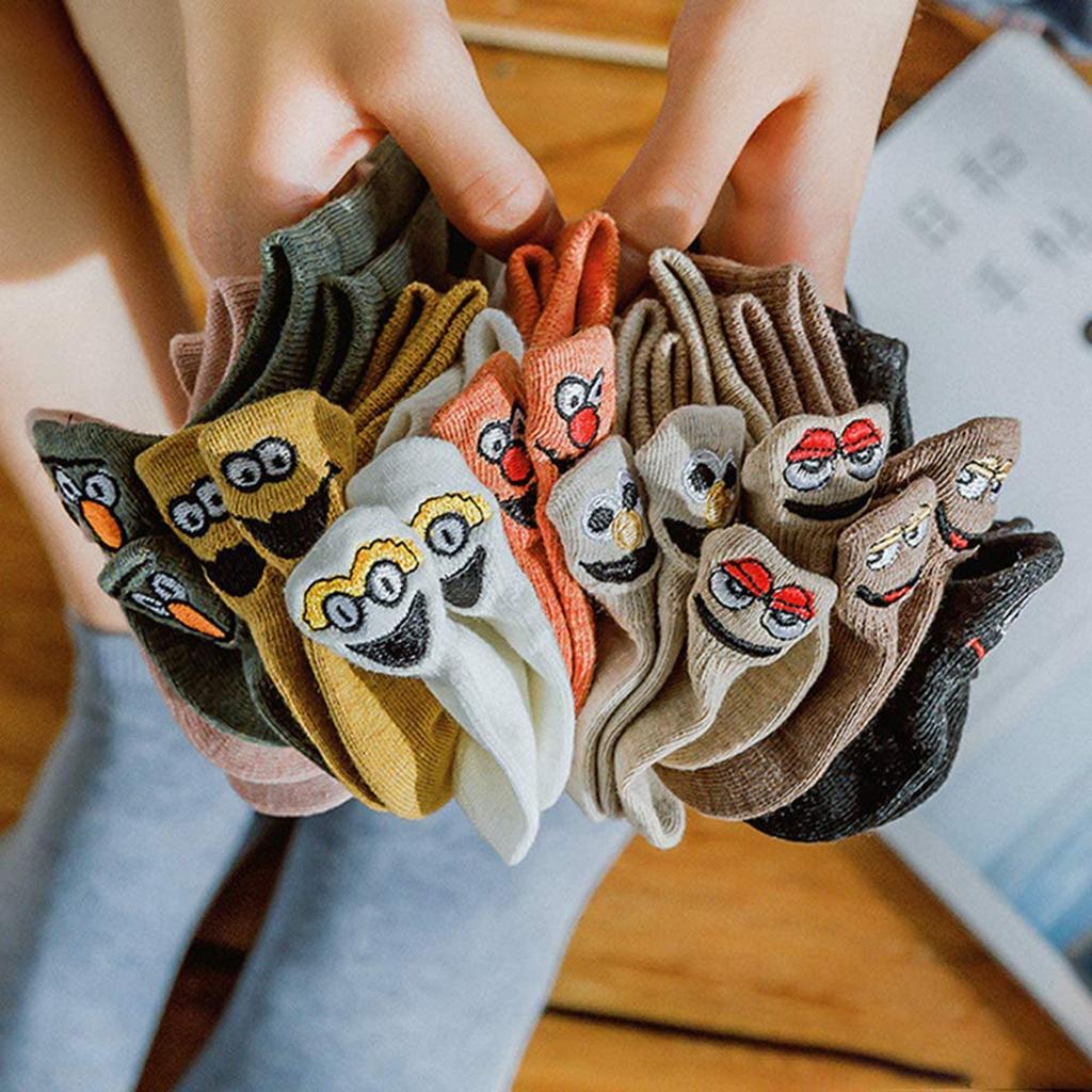 Buy 10 Pairs Women Socks Fun Socks Cotton Comfortable Cute Cartoon ...