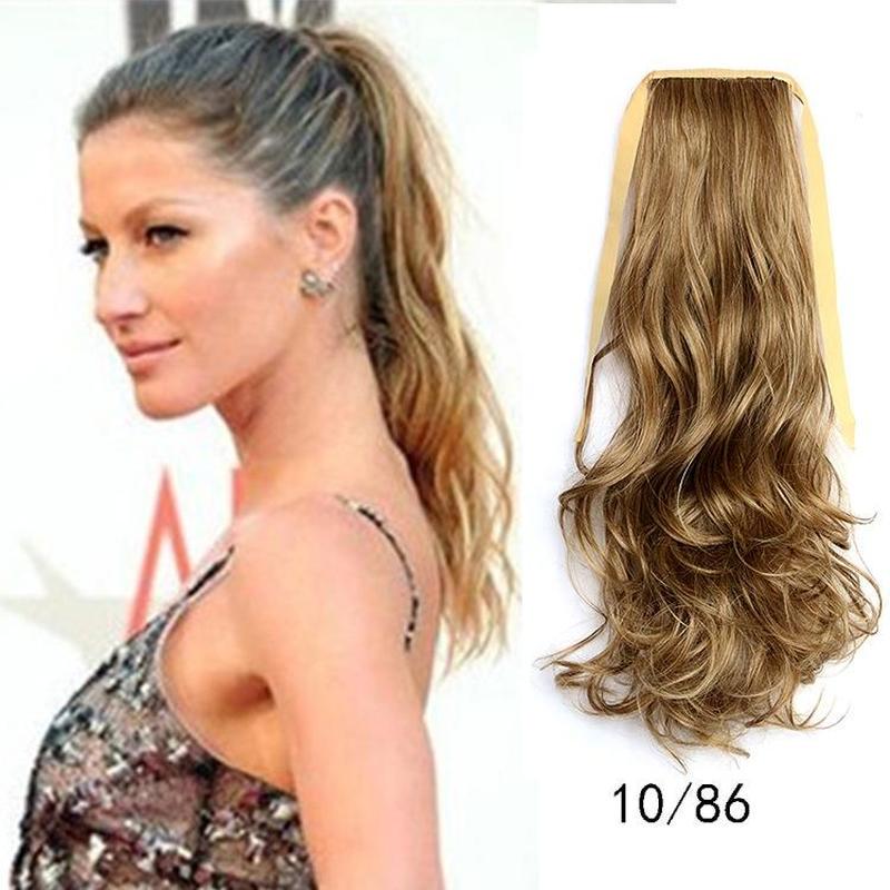 Buy Long Straight Wavy Ponytail Wigs Claw Clip Pony Tail Hair ...