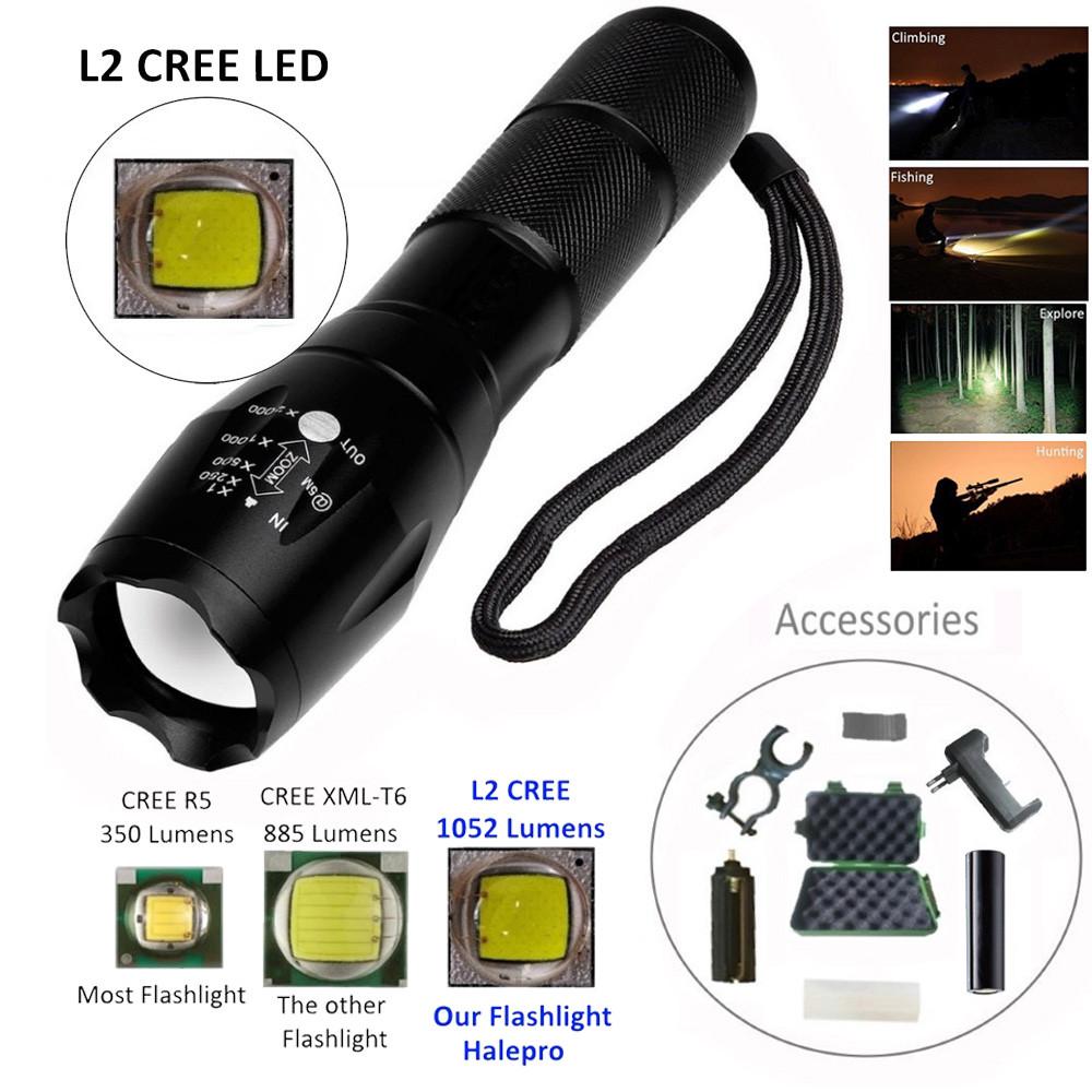 Buy BB-Emergency Flashlight Zoomable XML L2 LED Tactical Flashlight+ ...