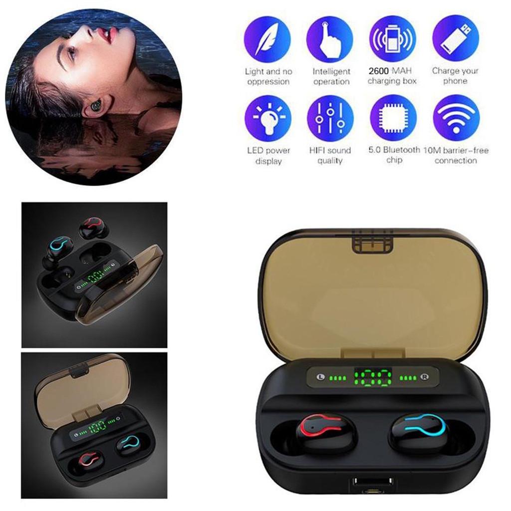 Buy Bluetooth 5.0 Headset Twins Wireless Earphones Mini Stereo ...