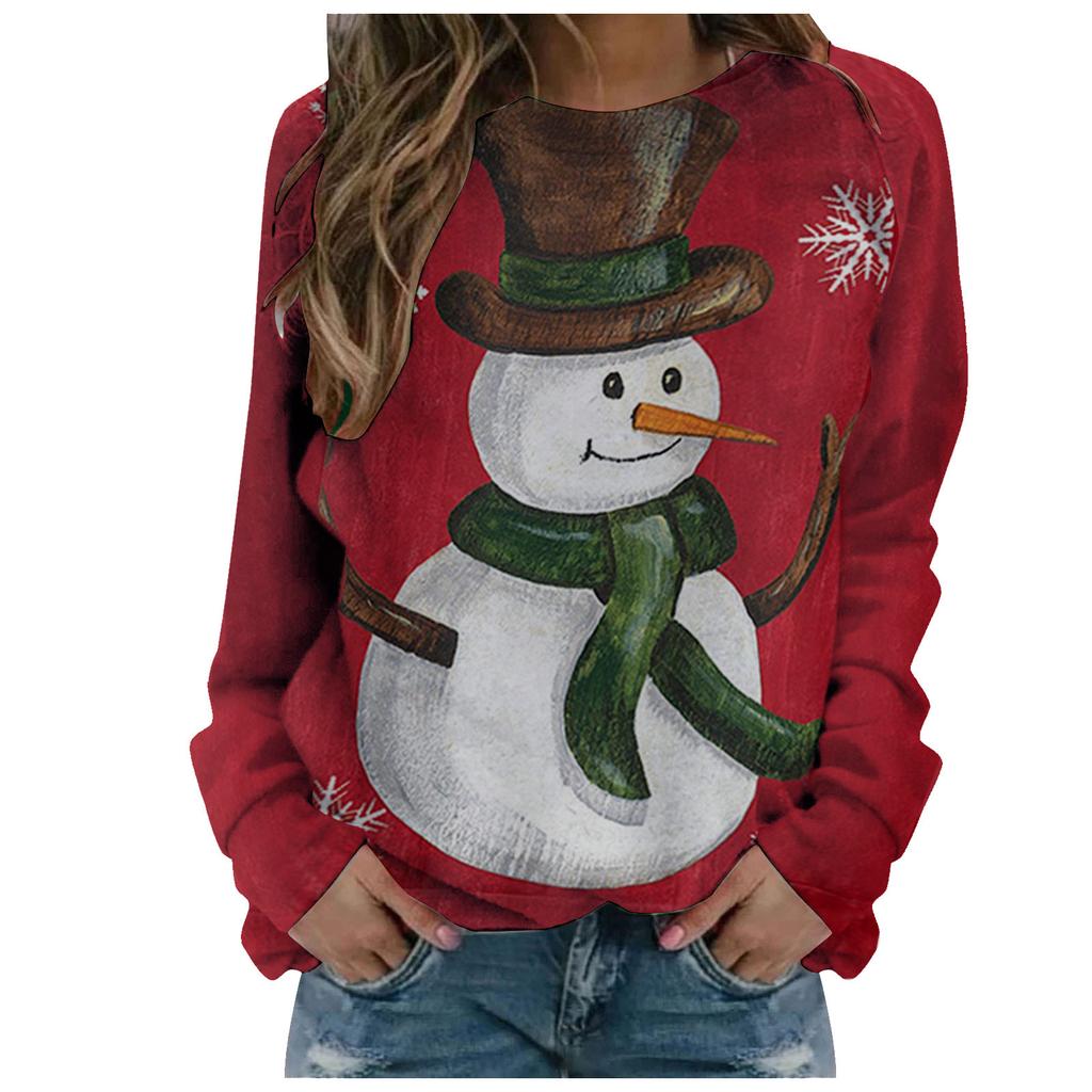 Buy Women's And Men's Tops Winter Christmas Printing Sweatshirt ...
