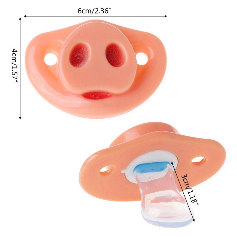 Baby Pacifier Dummy Pig Nose Halloween Cosplay Soother Newborn Silicone ...