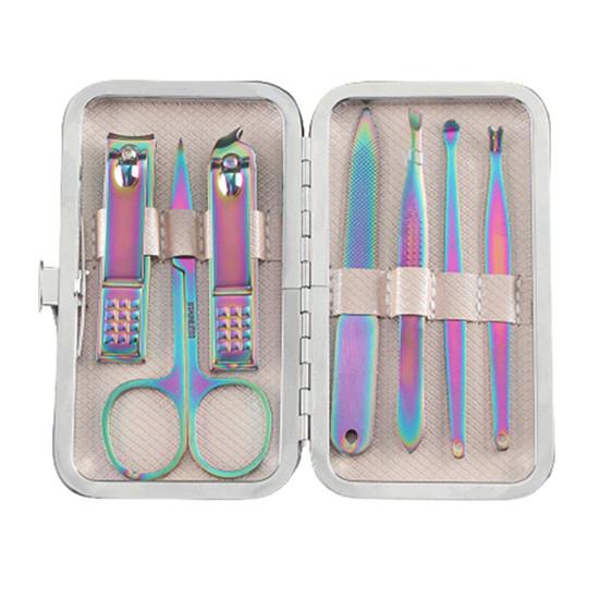 Buy Color Titanium Nail Clippers Set 7 Pieces Nail Scissors Beauty Nail ...