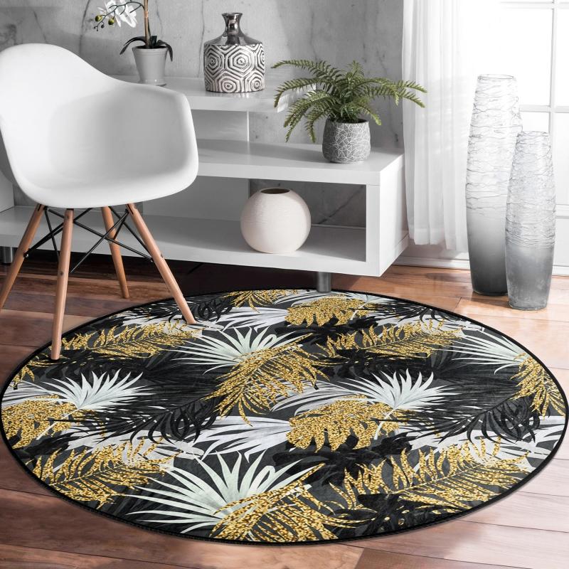 Cheap Palm Leaves on Black Floor Special Design Living Room and Living ...
