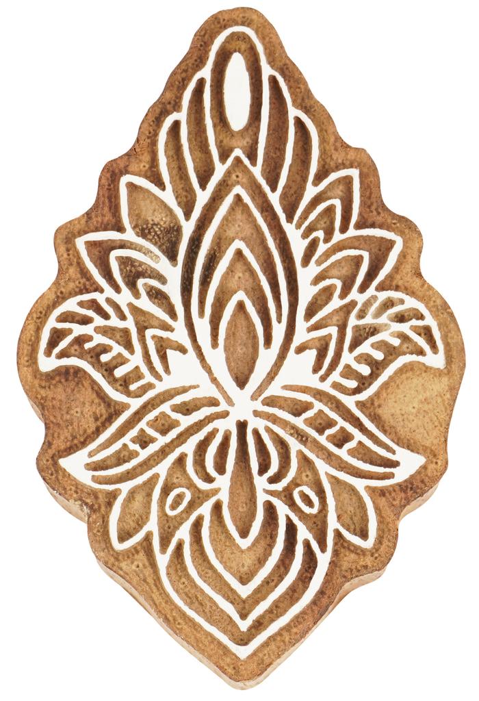 Cheap IBA Indianbeautifulart Textile Printing Block Lotus Hand Carved ...