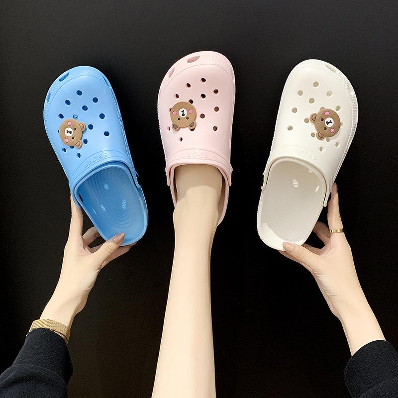 Buy Cute Hole Slippers Female Personality with Soft Bottom Slippers ...