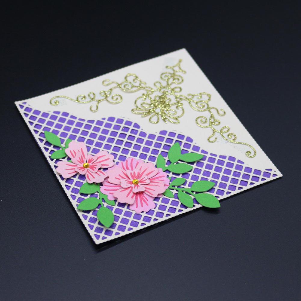 DIY Embossing Cutting Dies Tool Mould Grid Square Frame For ...