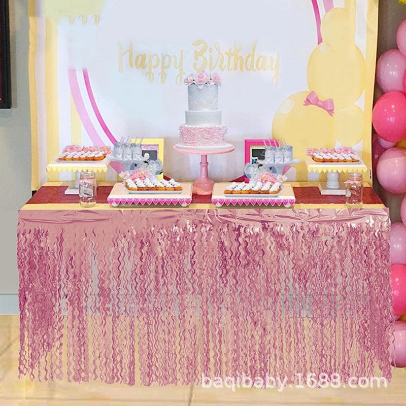 Buy Spiral Strip Rain Silk Curtain Table Skirt Wedding Props Ribbon ...
