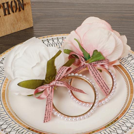 Buy Ornamental Charming Table Napkin Button Creative Handmade Flower ...