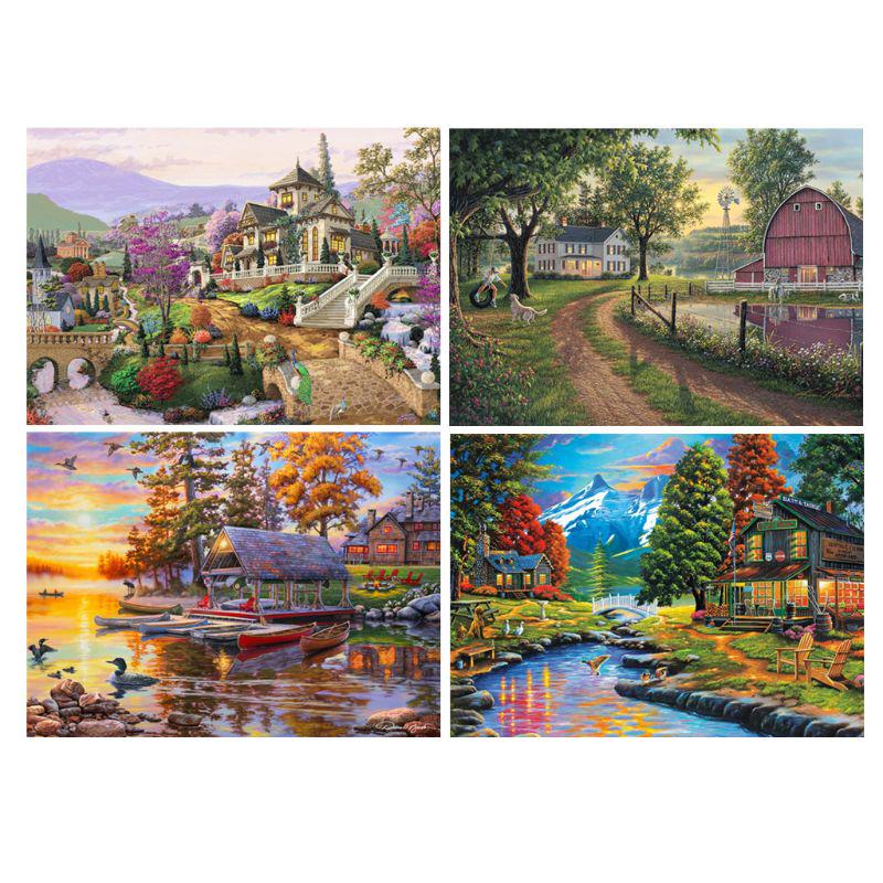 Cheap 4 Pack Landscape 5D DIY Diamond Painting Kits Full Drill ...