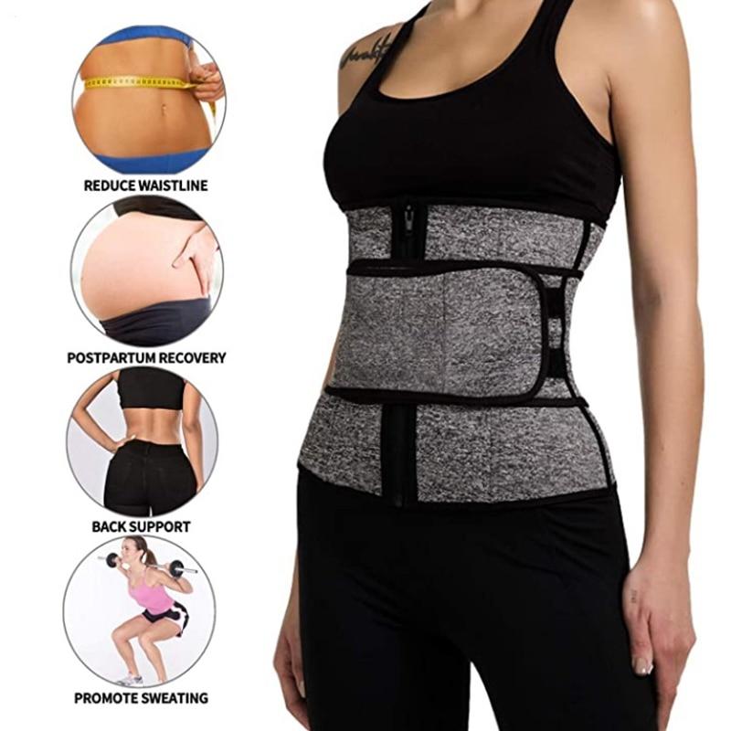 Buy Women'S Fitness Sports Sweat Shaping Belt Neoprene Steel Bone ...