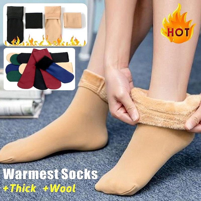 Cheap Unisex Autumn Winter Socks Velvet Thickening Casual Socks Snow ...