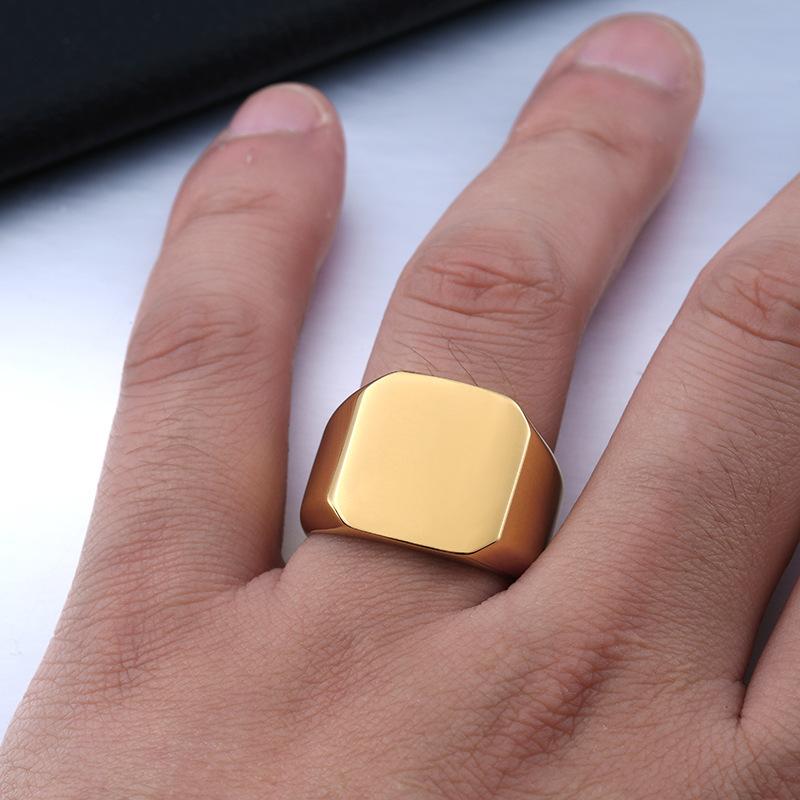 Cheap Fashion Hiphop Square Business Men Ring Hip Hop Punk Alloy Ring ...