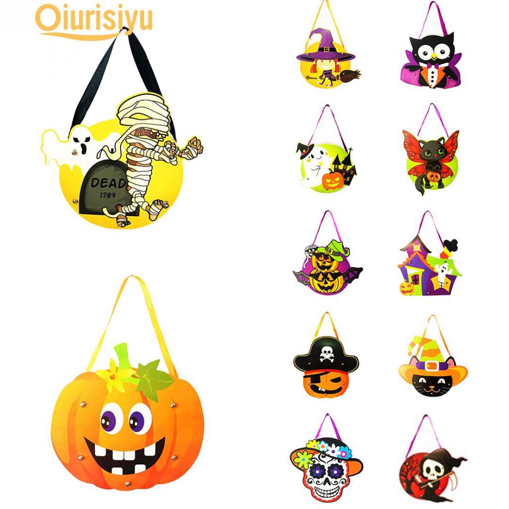 Buy Halloween Kids Handwork DIY Cartoon Ghost Castle Pumpkin Candy Bag ...