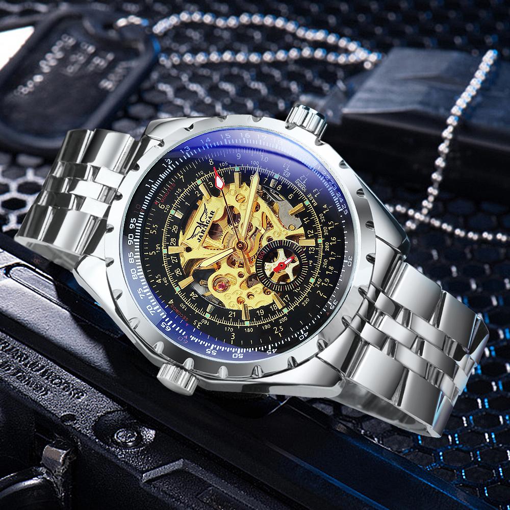 Cheap JARAGAR Military Skeleton Automatic Mechanical Watch for Men ...