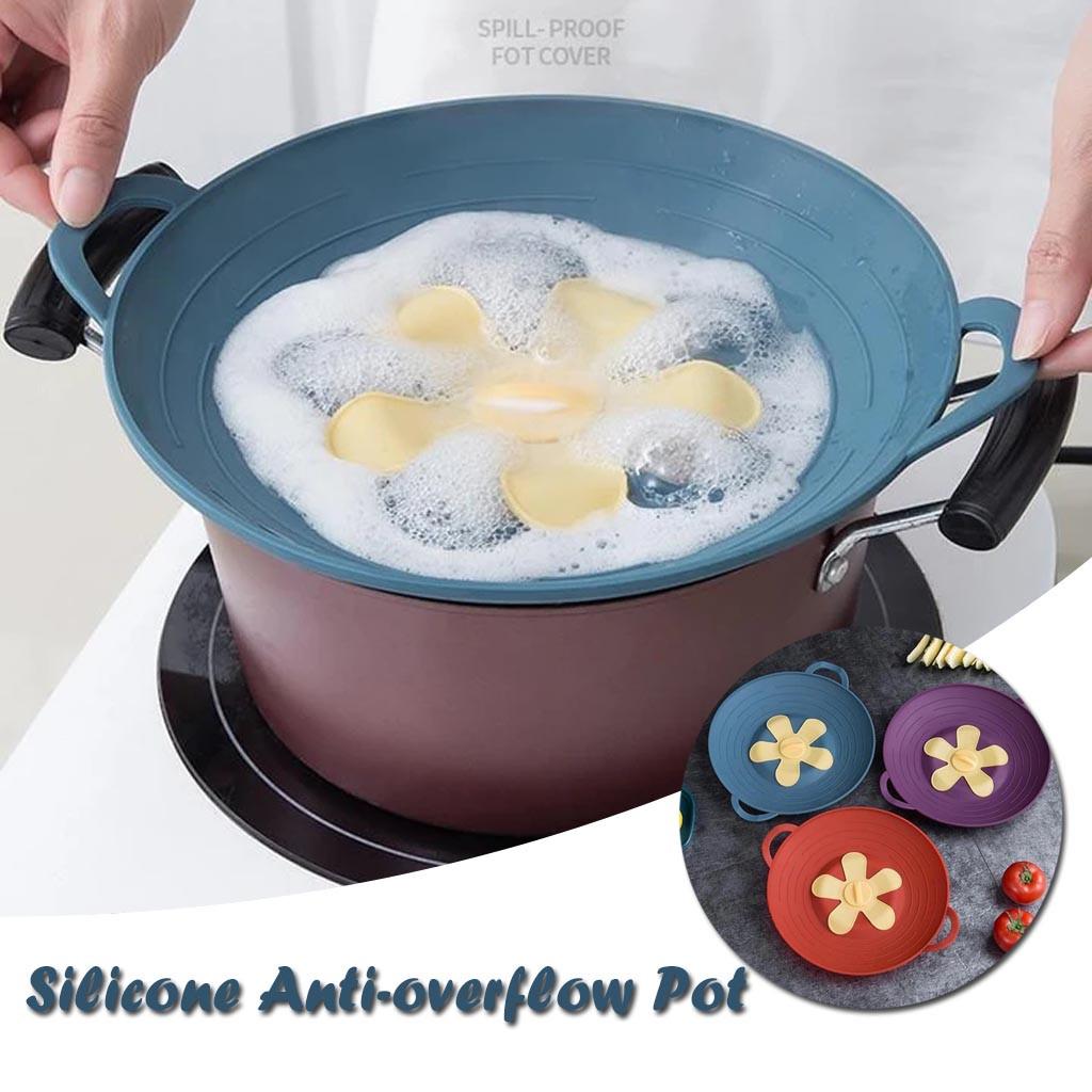 Buy Silicone Anti-overflow Pot Handy Lid Kitchen Gadgets Spill Stopper ...