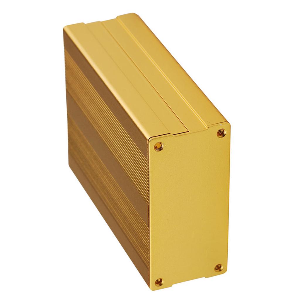 Buy Gold Aluminum Box Circuit Board Enclosure Case Electronic Project ...