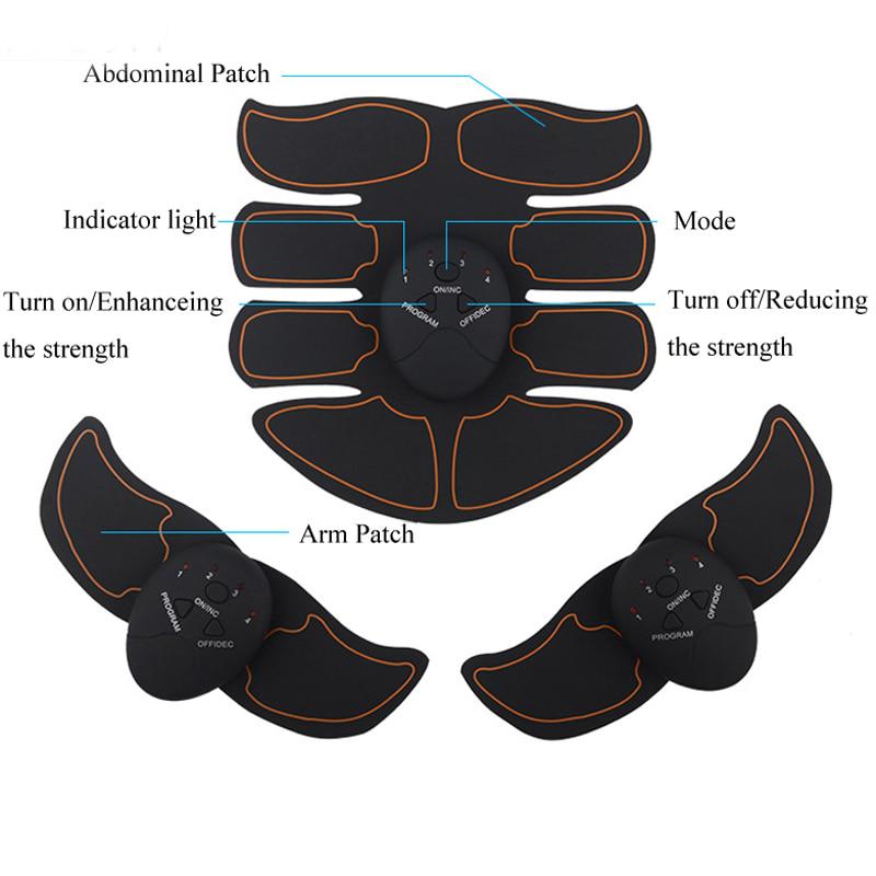 Buy EMS Muscle Stimulator ABS Abdominal Muscle Toner Body Fitness ...