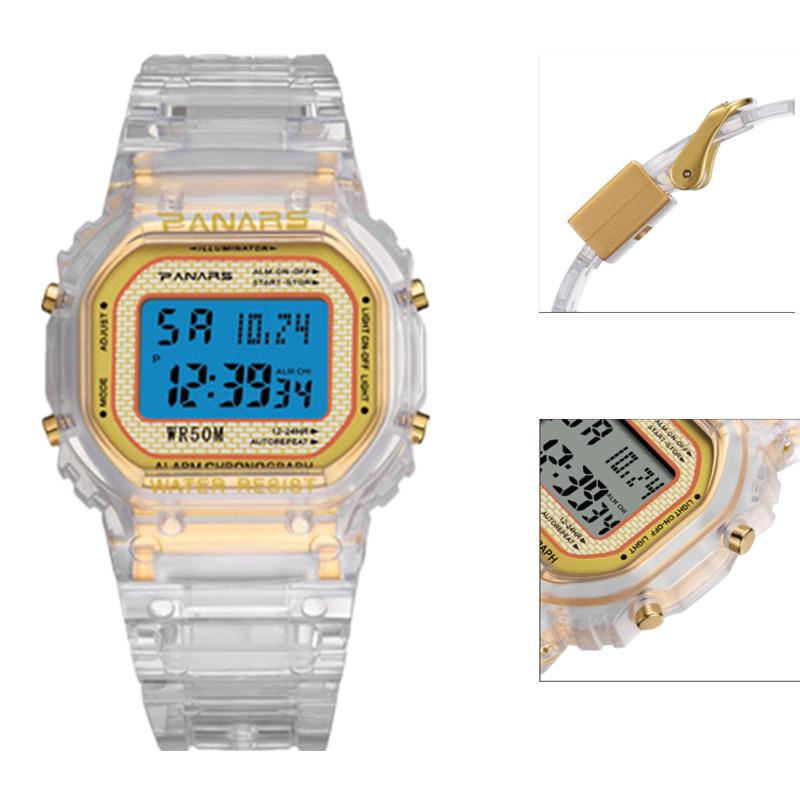 Fashion Women Alarm Hourly Hour WR50M Life Waterproof Square Large ...