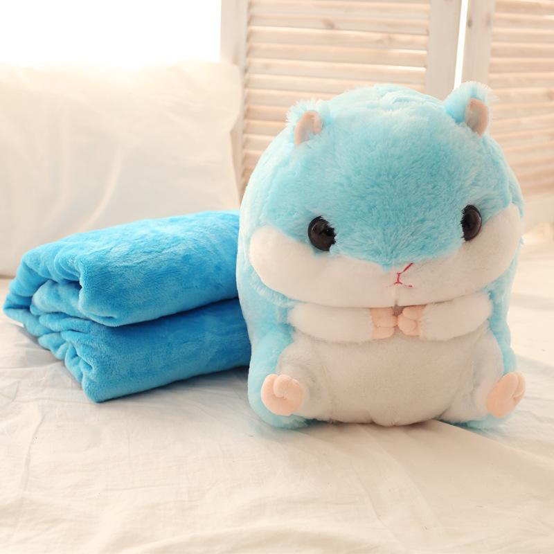 Buy Cute Hamster Pillow Blanket Car Pillow Dual-use Cushion Blanket ...
