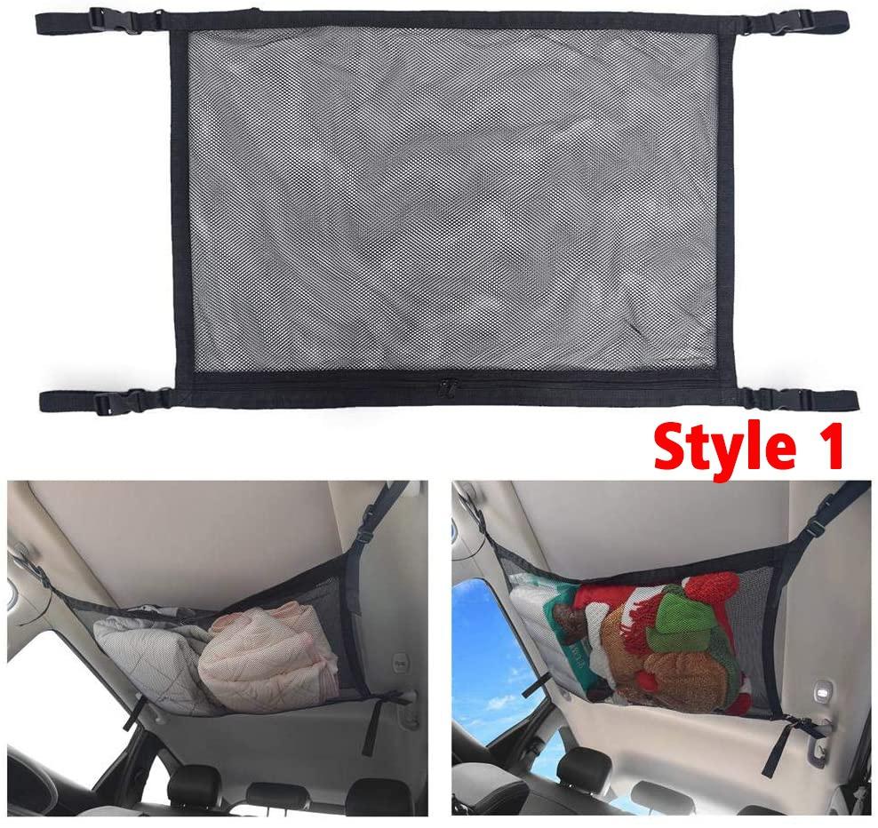 Buy 2 Styles! Portable Car Ceiling Storage Net Pocket Universal Car ...