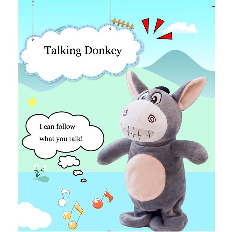 Buy Electronic Talking Donkey Cows Plush Toy Cute Speak Music and Walk ...