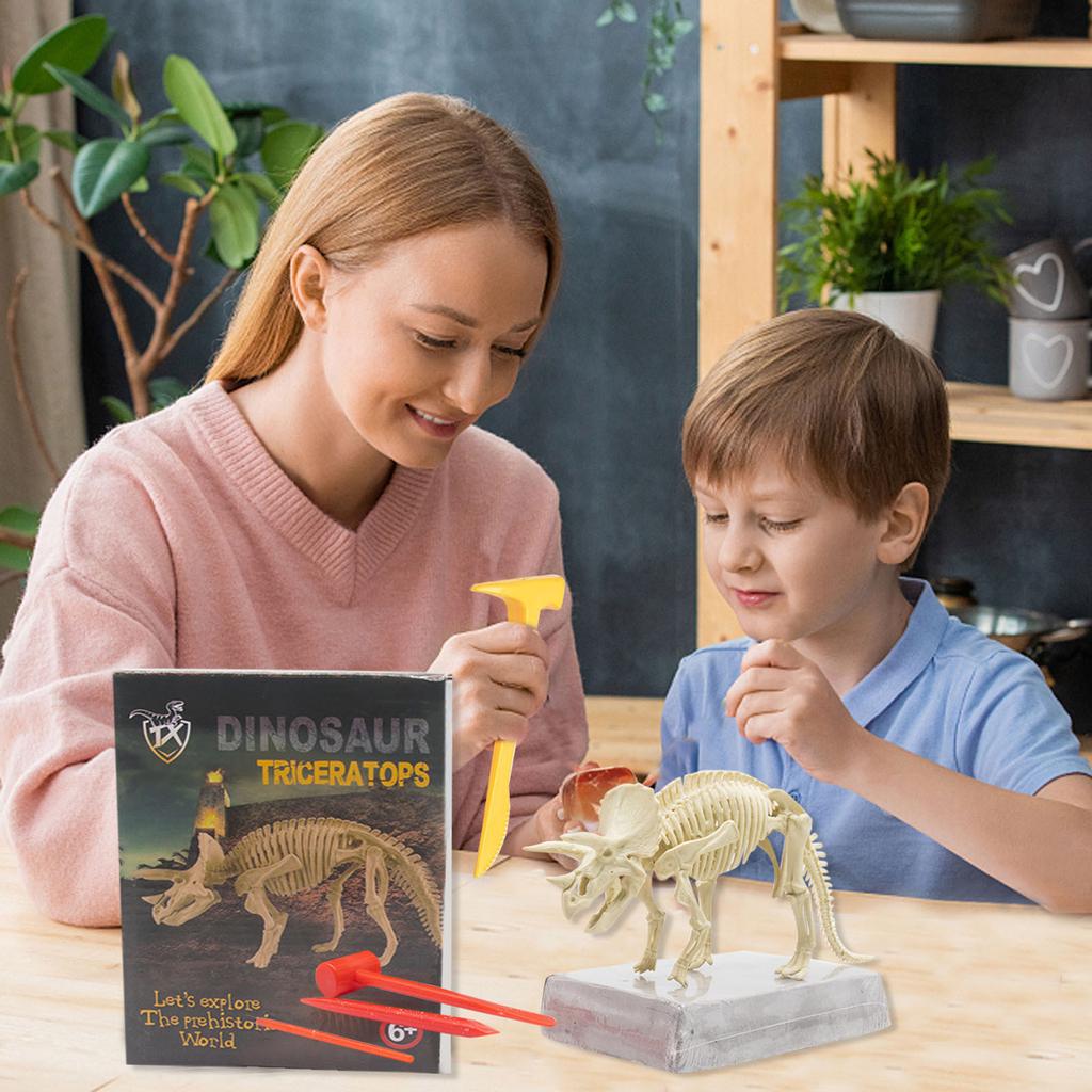 Dinosaur Fossil Digging Game Kit Kids Dinosaur Sandbox Activity Set ...