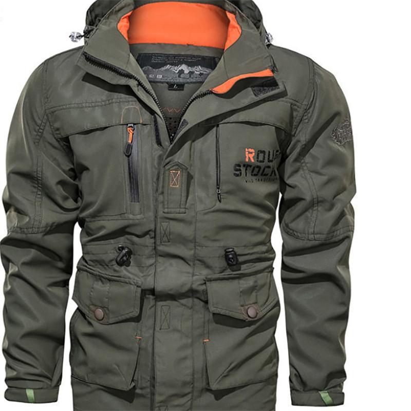 Köp Men's Spring Outdoor Windproof Jacket Multi-pocket Jacket Loose ...