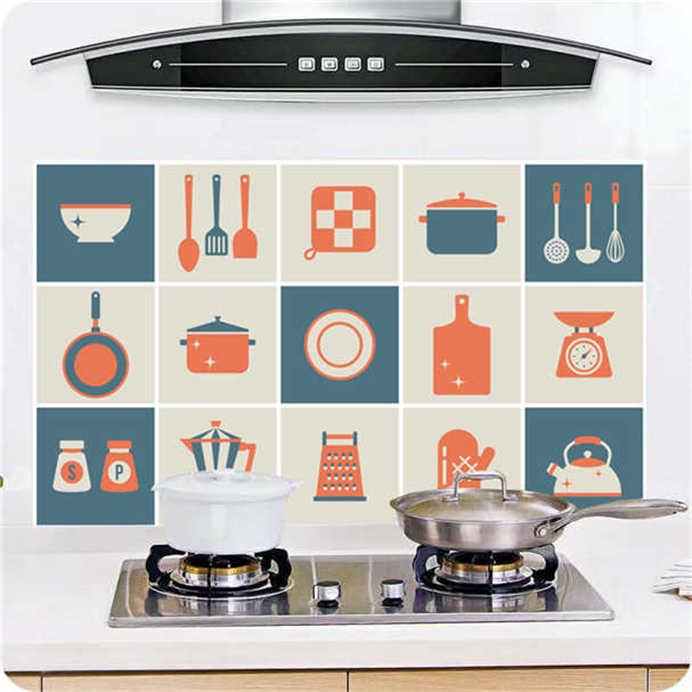 Buy Kitchen Waterproof Oilproof Sticker Removable Decal Sticky High ...