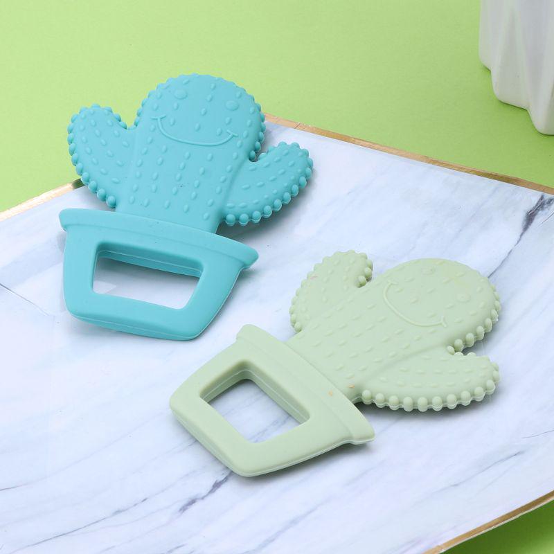 Buy Cute Cactus Baby Teether Pacifier Teething Nursing Silicone BPA ...