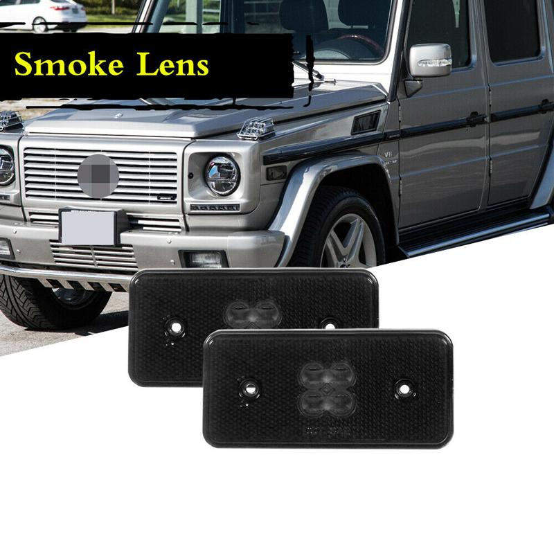 Buy Black Lens Front Side Marker Light Housings For 2002-2015 Mercedes ...
