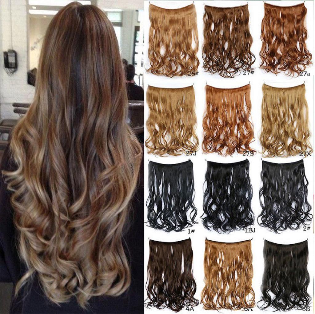 Buy 45cm Women Hair Extensions Wavy Long High Tempreture Fiber ...