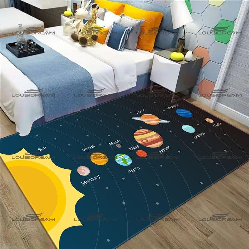 Cheap Cartoon Solar System Pattern Carpet Cosmic Planet Room Decoration ...