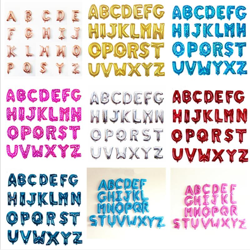 Buy 16 Inch Foil Alphabet Letter Balloons Names Number Balloons Wedding ...