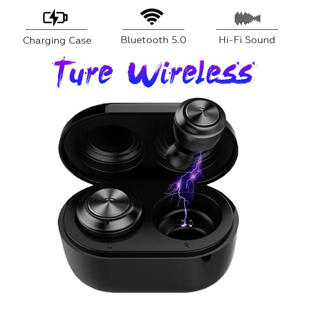 Buy TWS Wireless Bluetooth 5.0 Wireless Earphones Stereo Headsets With ...