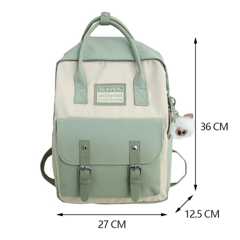 Cheap Nylon Waterproof Preppy Style Women's Backpack Candy Color School ...
