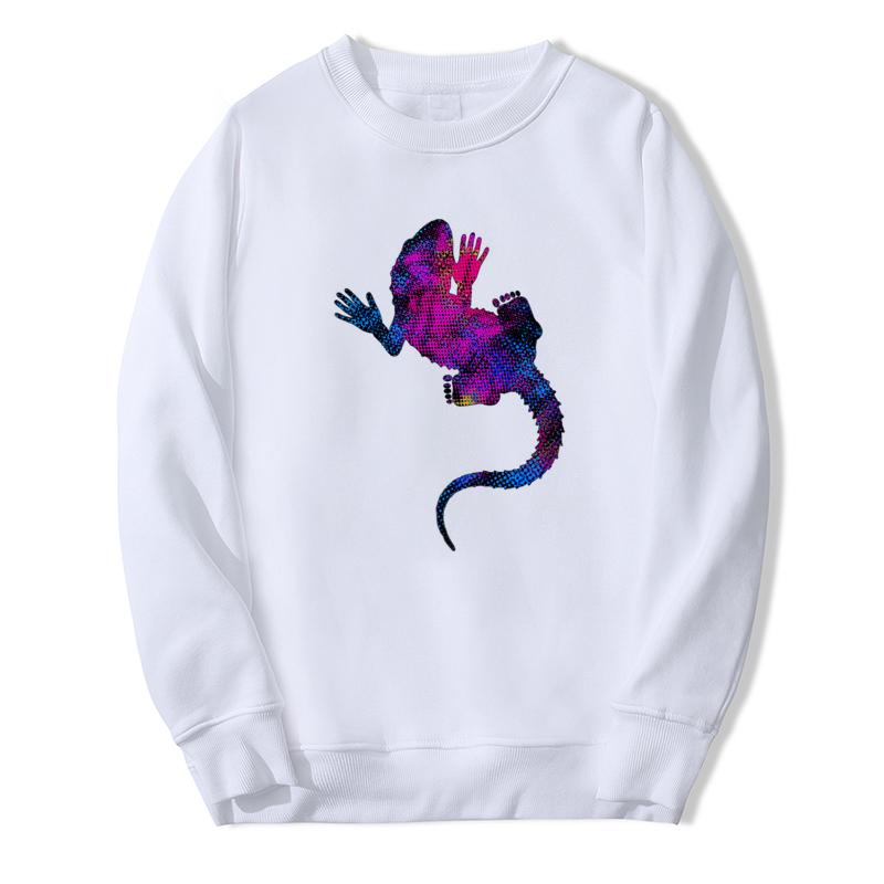 Buy Sweater Harajuku Crew Neck Sweatshirt Funny Gecko Almost Human ...
