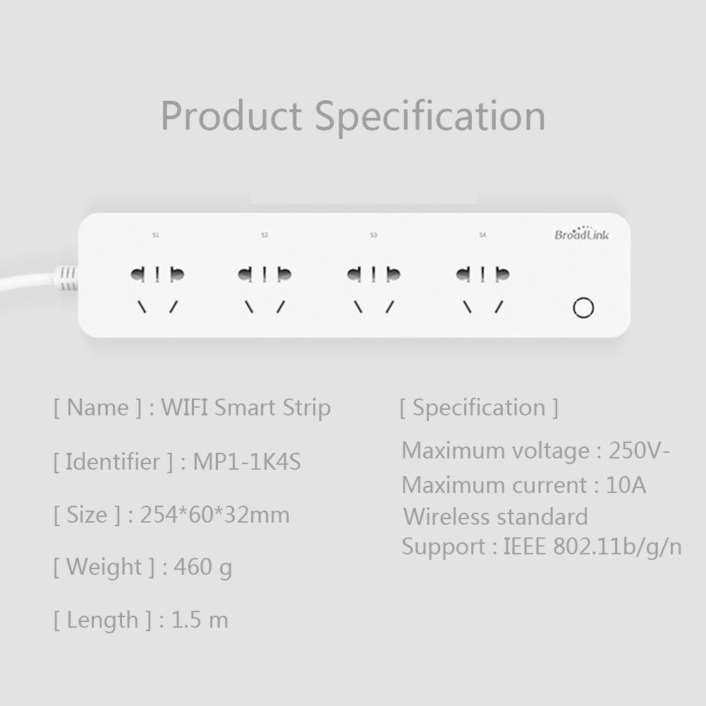 Buy Broadlink MP1 Socket Wi-Fi Smart Remote Power Strip Mobile Phone ...