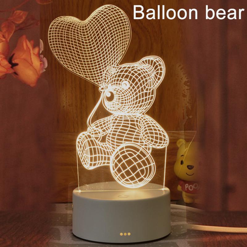 Cheap 3D LED Night Light USB Table Lamp Bedside Mood Light Bedroom ...