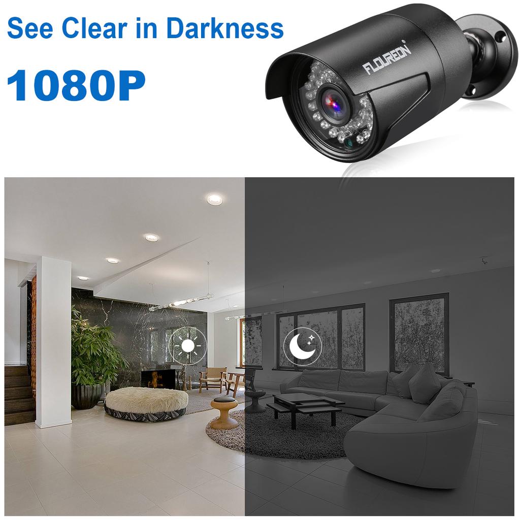 Buy FLOUREON 1080P 2.0MP 3000TVL PAL Waterproof Outdoor CCTV DVR ...