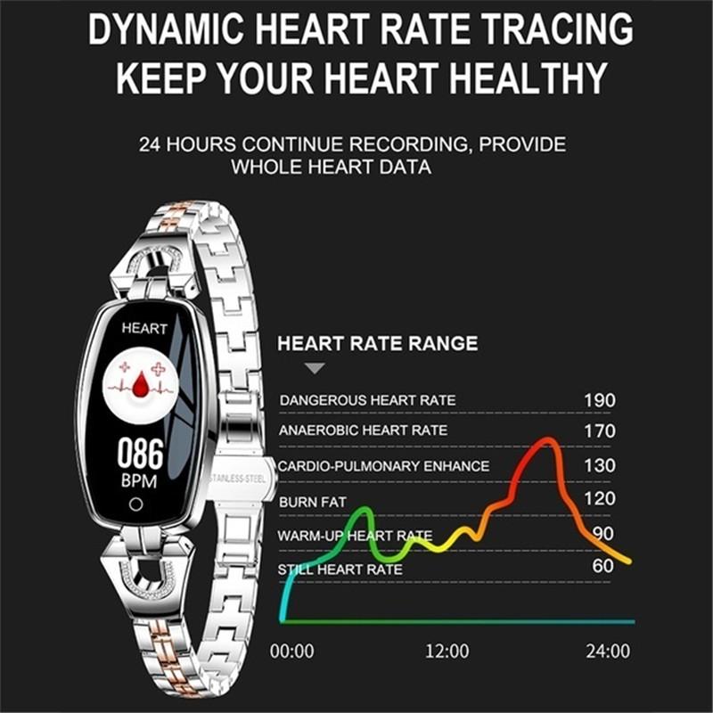Buy H8 Smart Bracelet Women Heart Monitor Fitness Tracker Waterproof ...