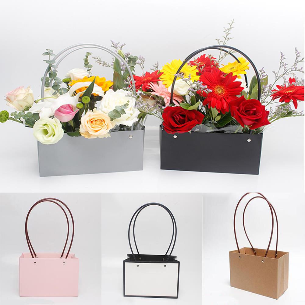 Buy 1Pcs Folding Bouquet Flower Box PVC Flower Plant Box Gift Packaging ...