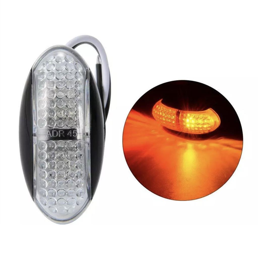 Buy Car Buld 10X 12-24V Led Red/Amber Side Marker Lights Lamp Trailer ...