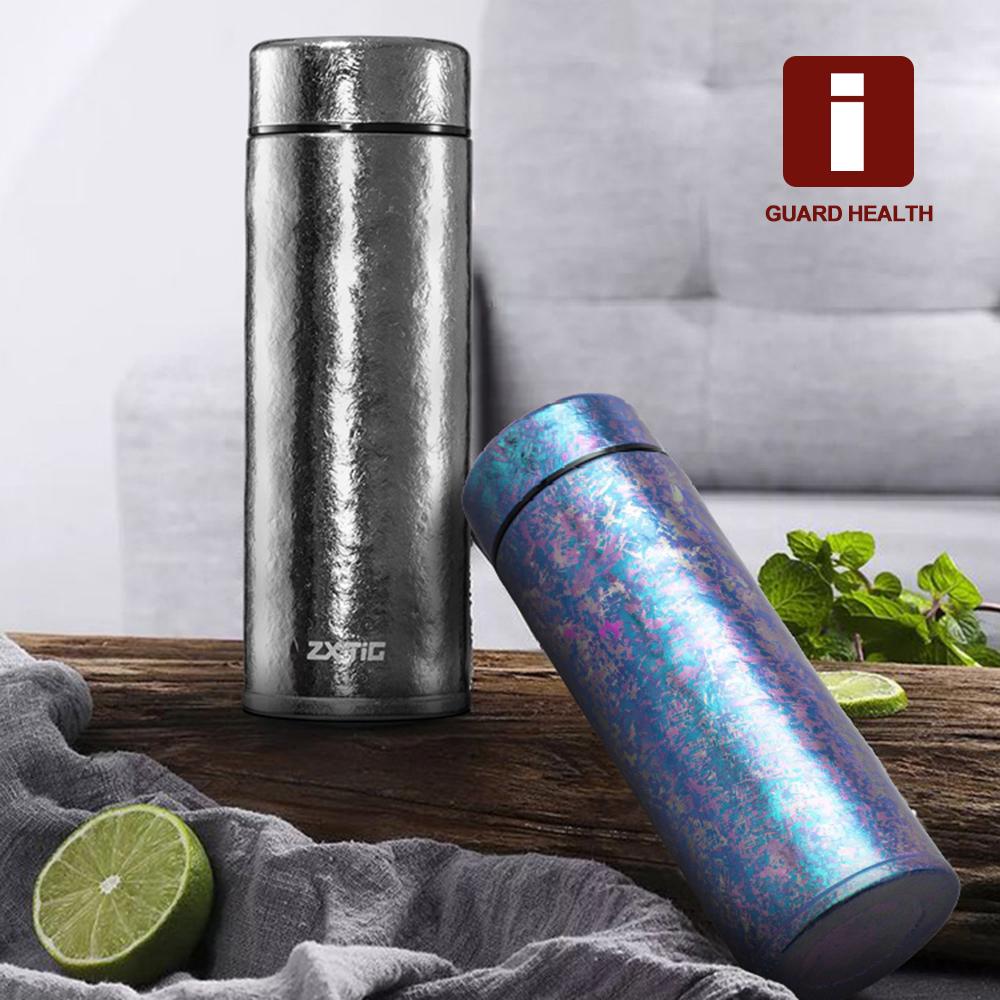 Pure Titanium Water Bottle Vacuum Insulated Cup Bottle 260ml/400ml Hot ...