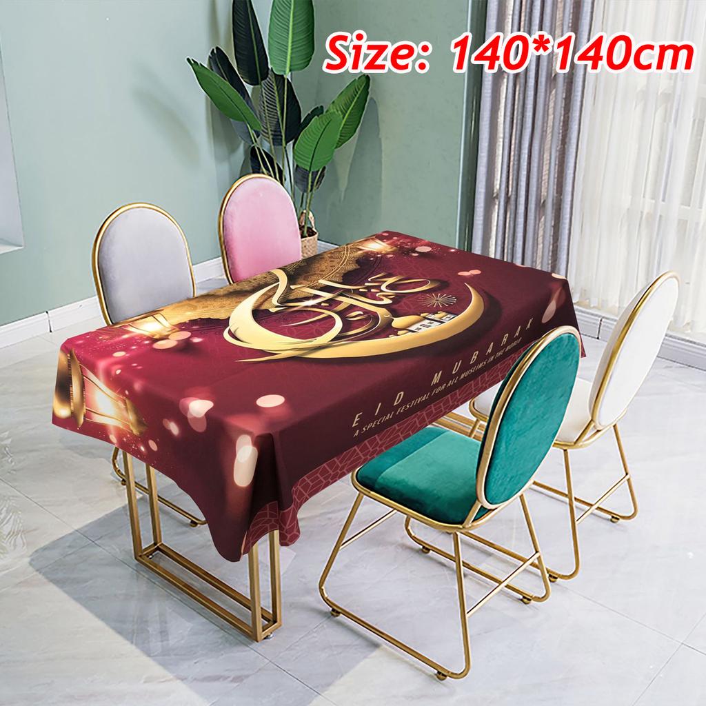 Buy 1 X Tableclothe Islam Muslim Arabic Eid Mubarak Tablecloth Ramadan ...