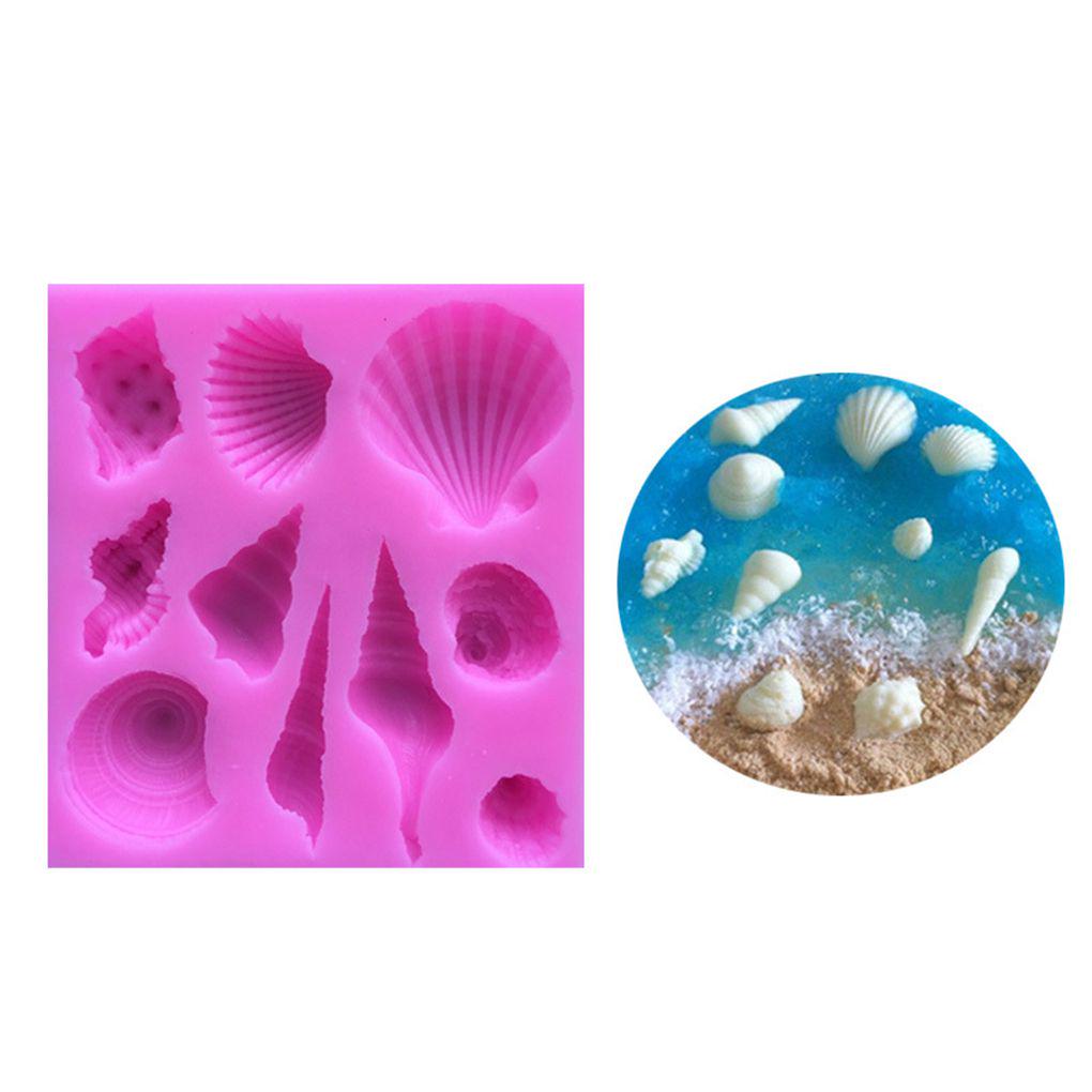 Buy Seashell Shaped Silicone Chocolates Mould DIY Cake Jelly Baking ...