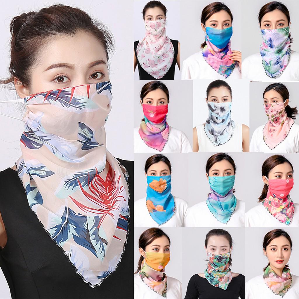 Fashion Women Sun Chiffon Protection Scarf Dustproof Neck Scarf ...