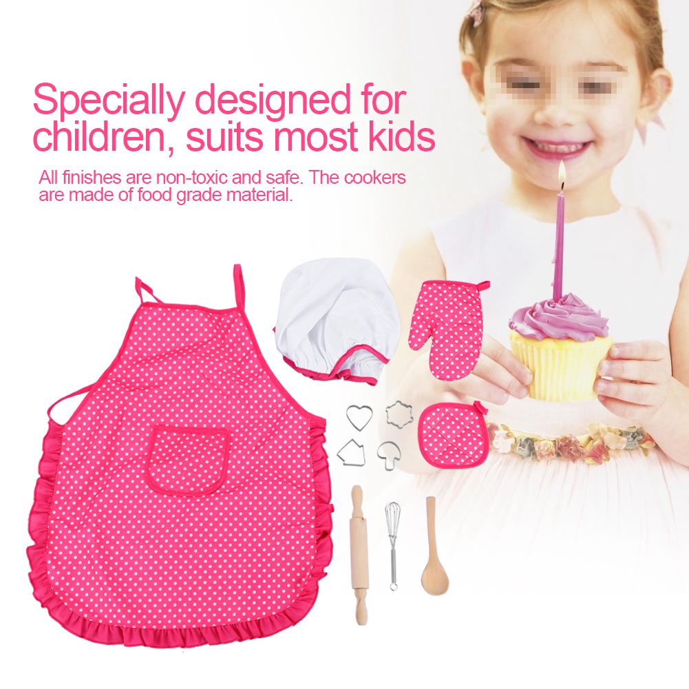 Buy Children Chef Set DIY Cooking Baking Suit Toys Set Pretend Play ...